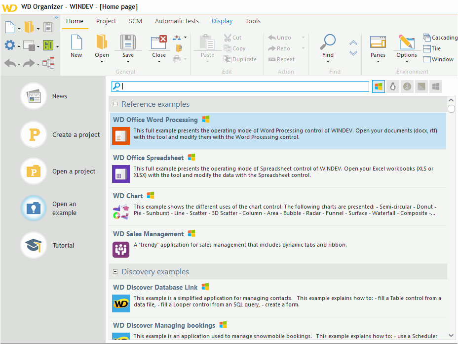 2. Examples supplied with WINDEV - PC SOFT - Online documentation
