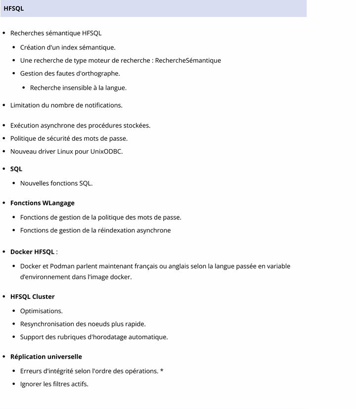 WINDEV 28 : Nouveautés de la version - PC SOFT - Documentation en ligne